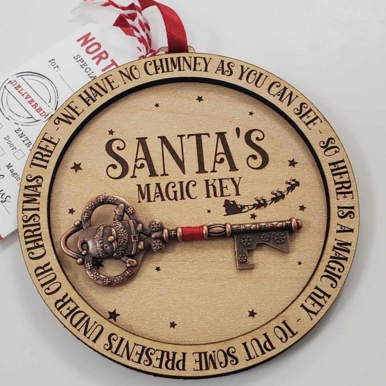 Santa's Magic Key Ornament - Personalized Custom Santa House Key ...