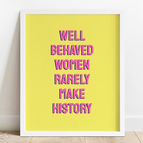 Feminist Art Print Printable Quote Feminist Poster Women - Etsy