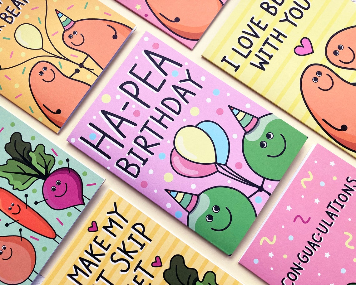 We're Rooting for You! Greeting Card With Kraft Envelope // Vegetable ...