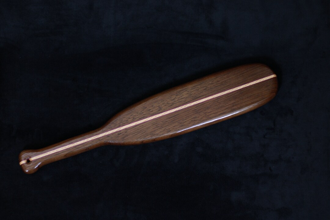 Walnut Beaver Tail Spanking Paddle | Large BDSM Discipline Exotic ...