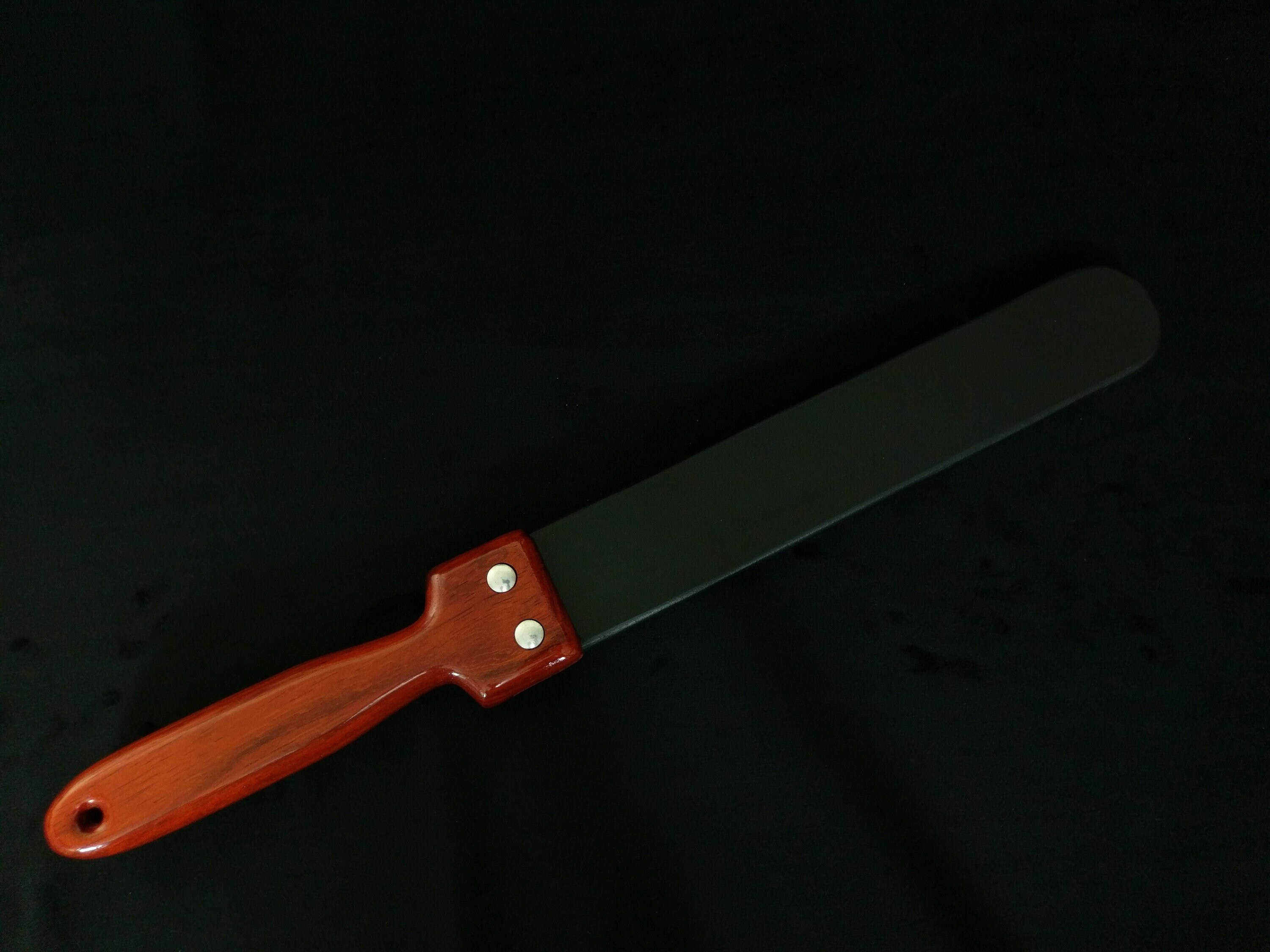 Heavy Black Latigo Leather Spanking Strop W/ Beautiful Wooden | Etsy