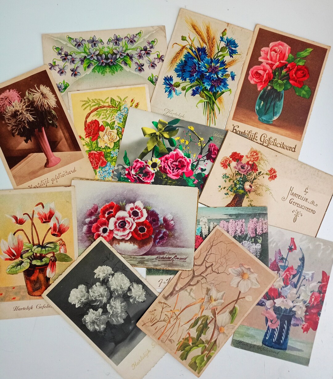 14 Vintage Postcards Flowers, Old Post Cards, 14 Pieces RANDOM PICK - Etsy