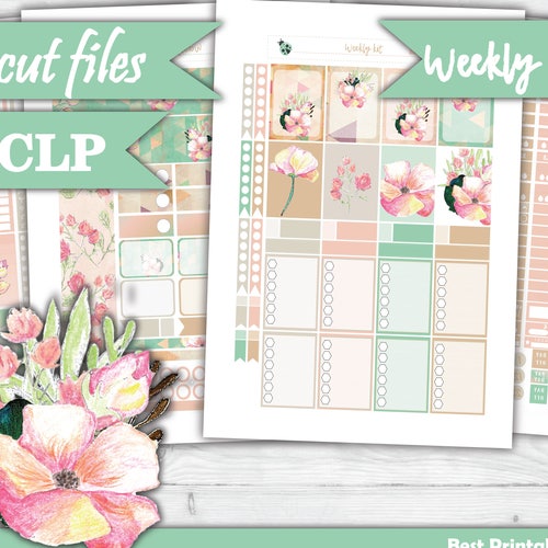Printable Vertical Stickers for Erin Condren Vertical Weekly | Etsy