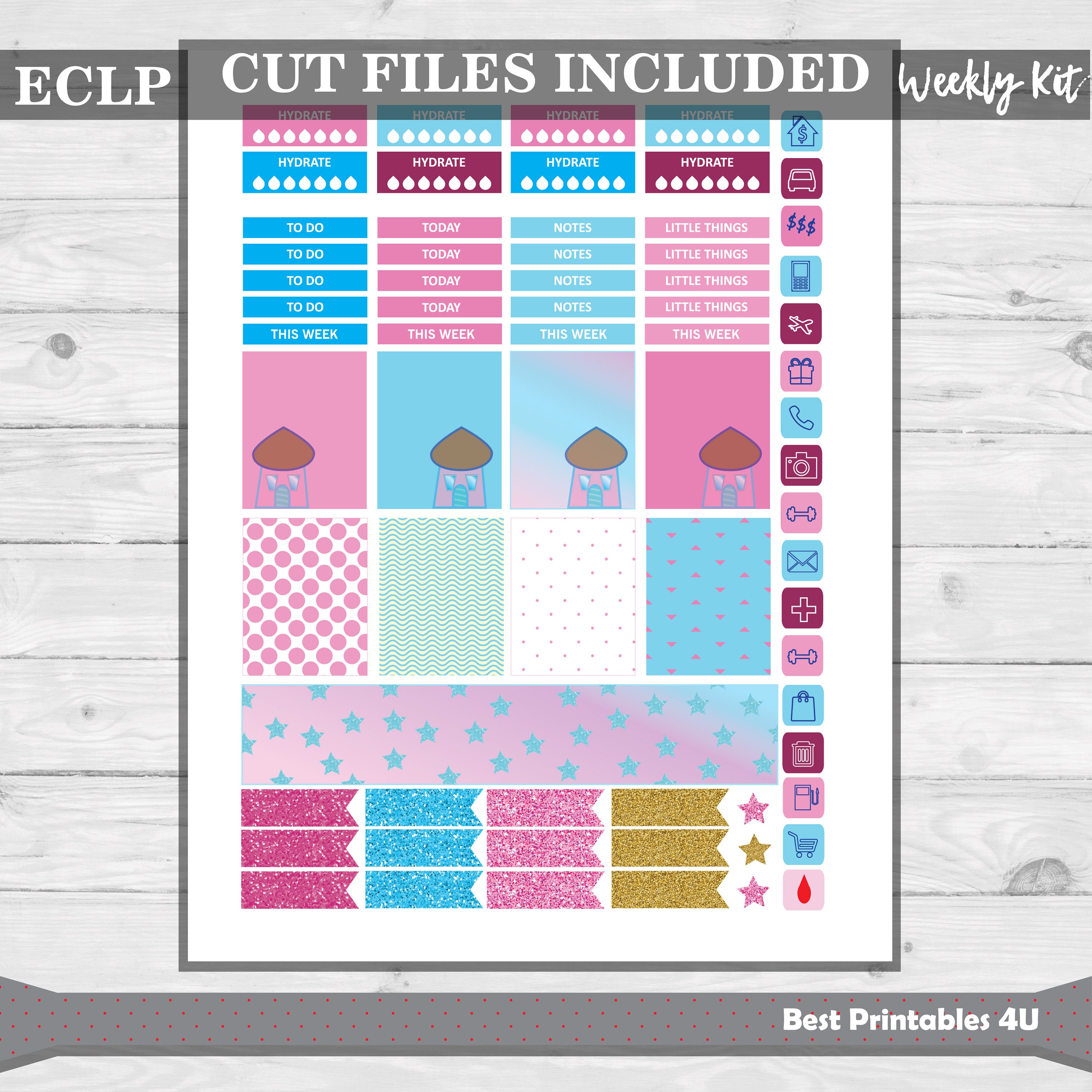 Weekly Planner Kit Erin Condren Weekly Planner Kit Full | Etsy