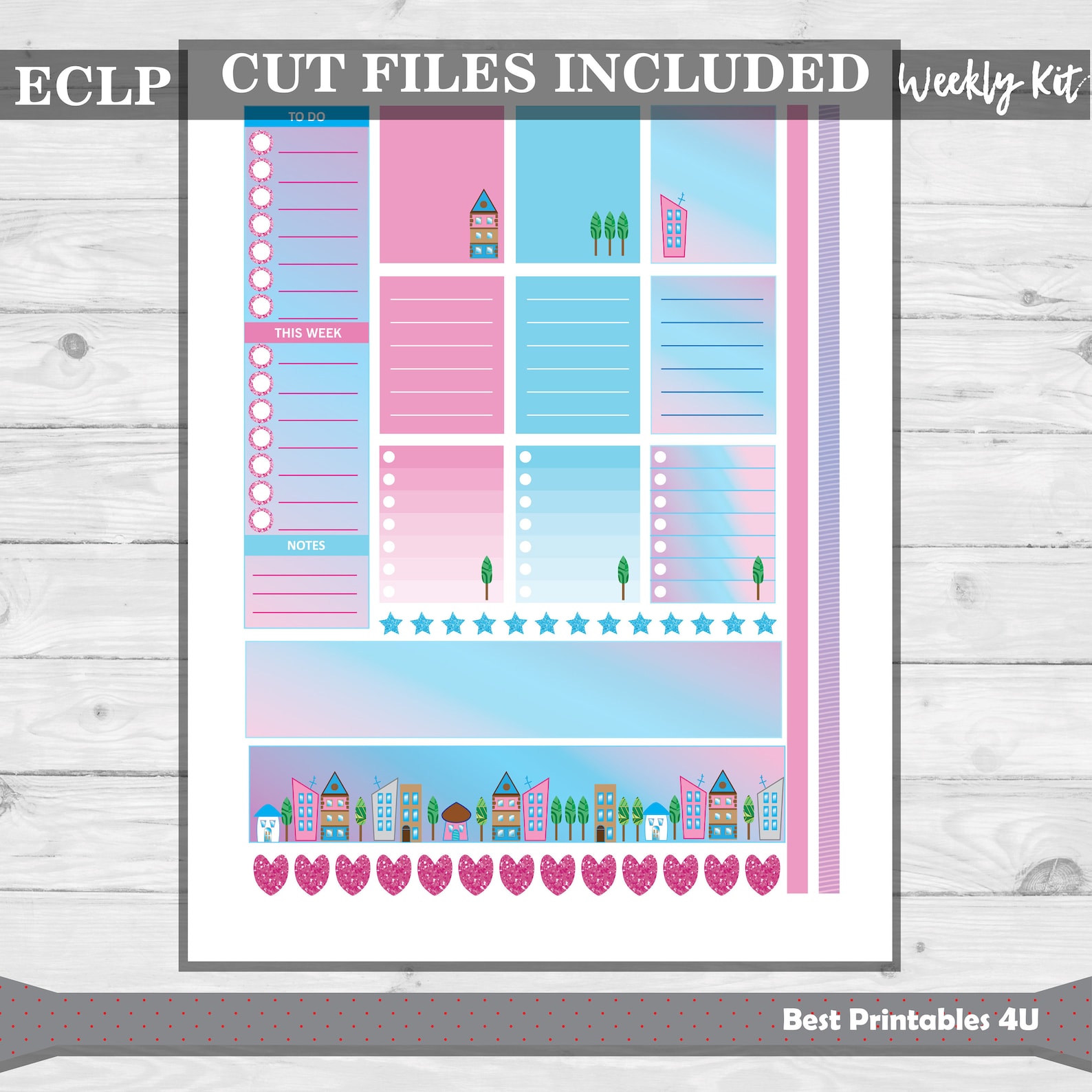 Weekly Planner Kit Erin Condren Weekly Planner Kit Full | Etsy