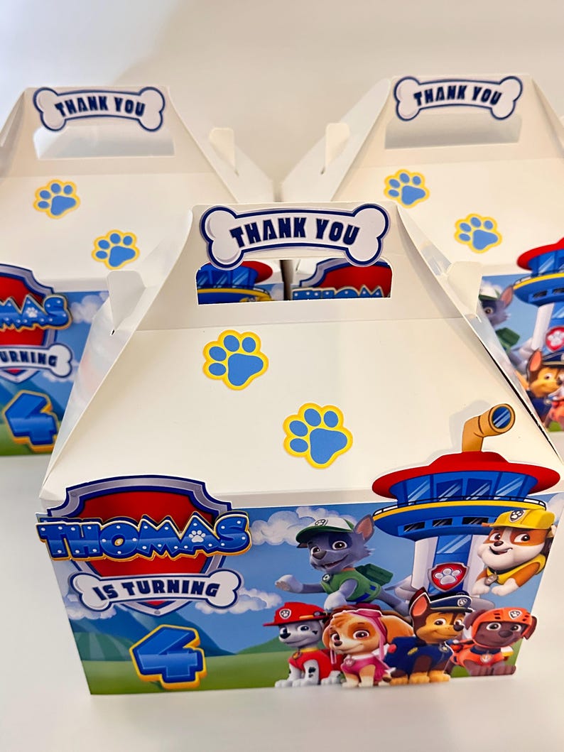 Paw Patrol Favor Boxes / Pup Party Boxes / 3D Party Favor Boxes ...