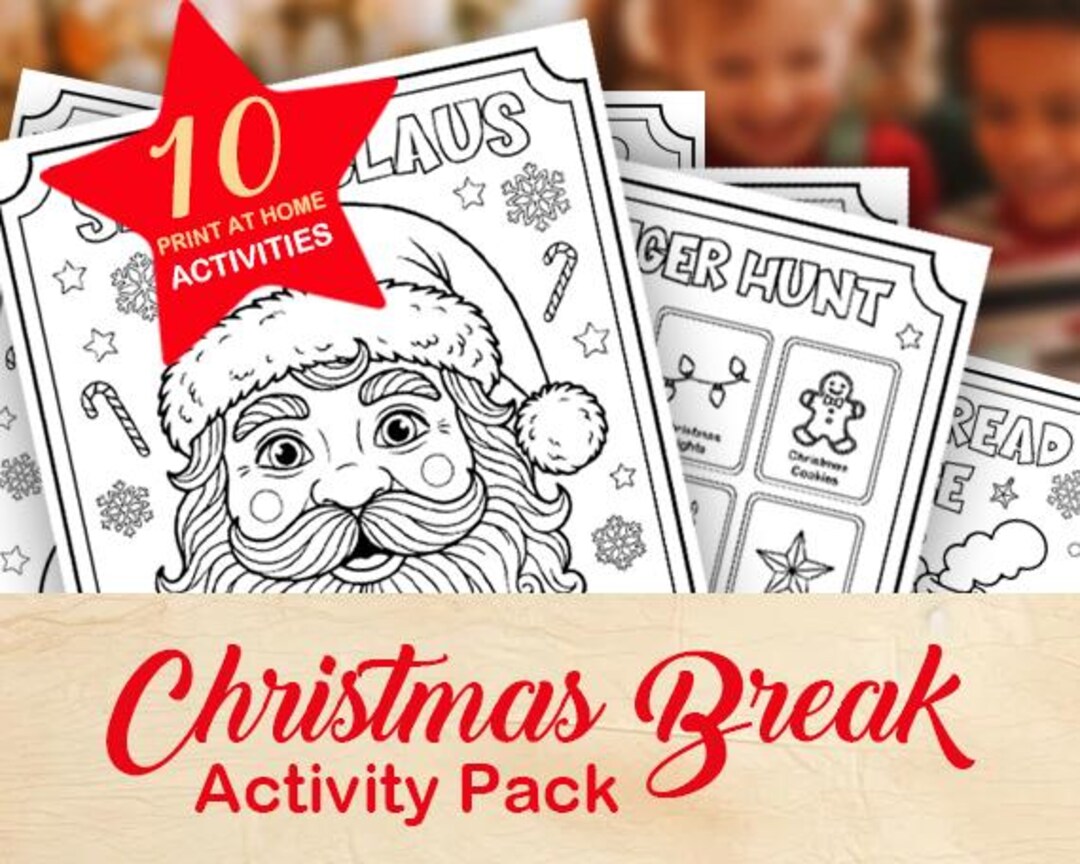 Christmas Break Printable Activities - Etsy
