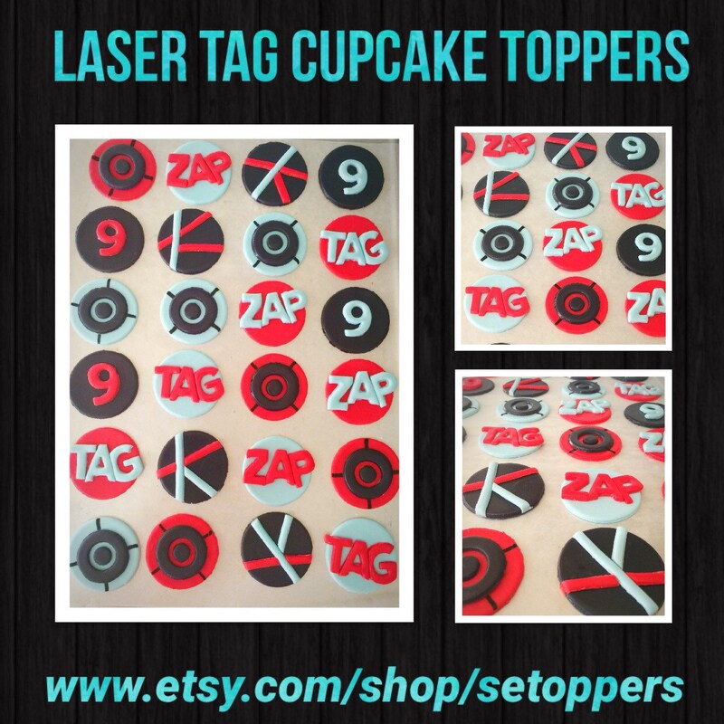 Laser Tag Cupcake Toppers - Etsy