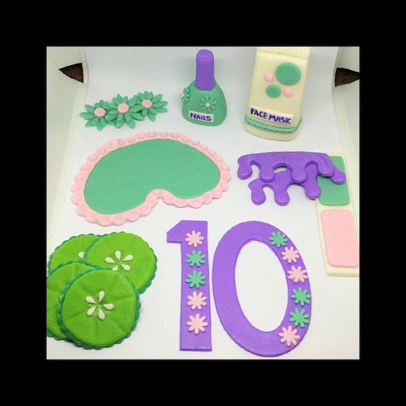 Spa Cake Toppers Spa Themed Cake Topper Birthday Cake - Etsy
