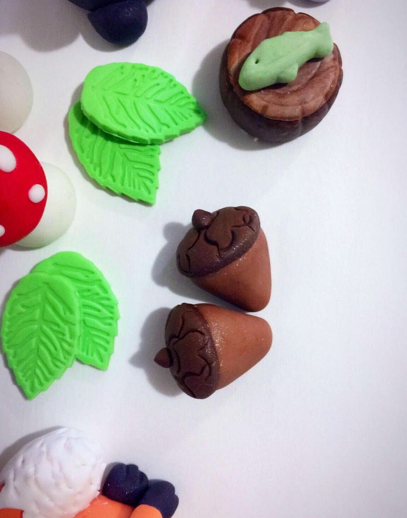 Woodland cake toppers custom fondant fondant toppers | Etsy