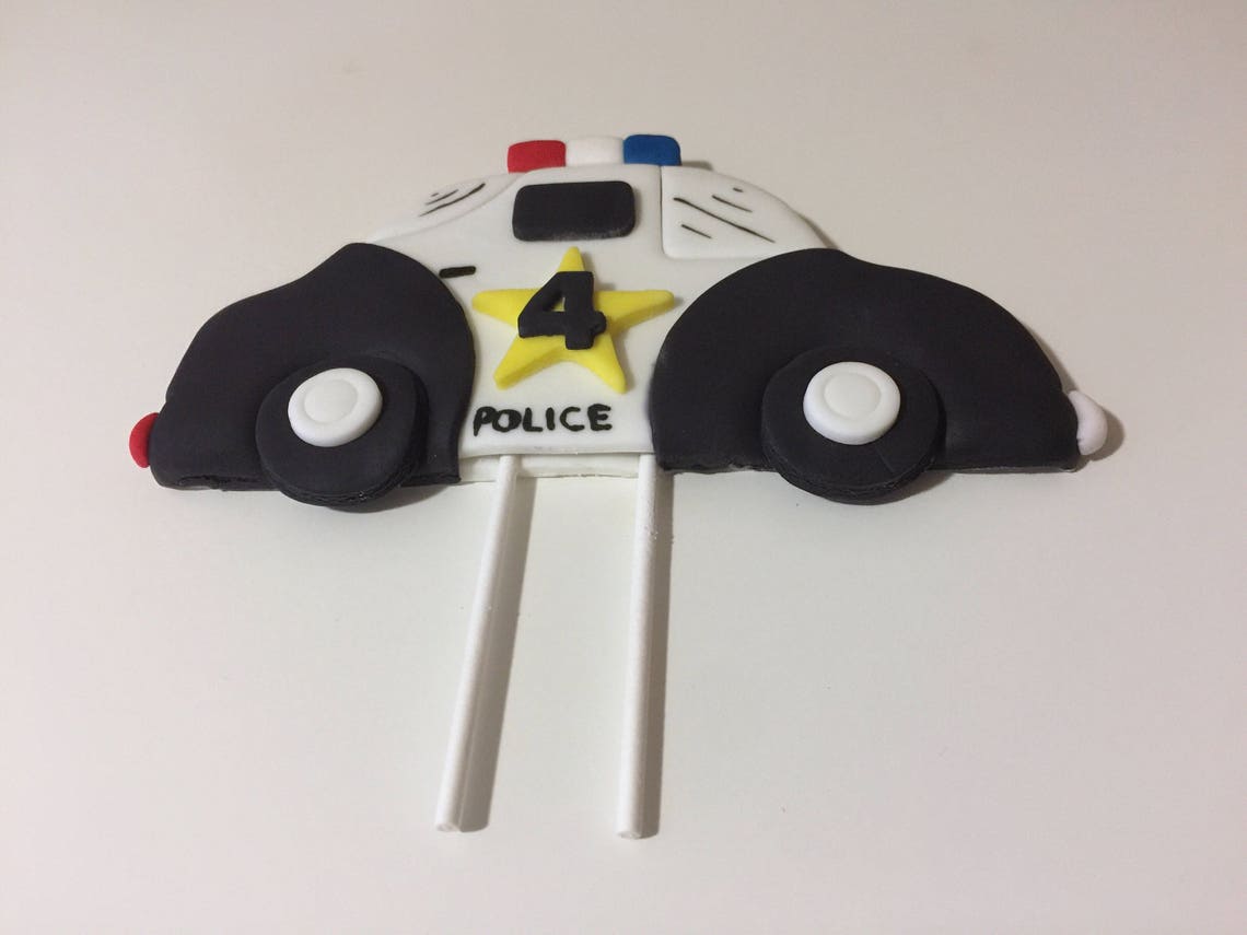 Police Cake Topper Custom Cake Topper Fondant Cake Topper | Etsy