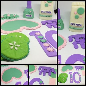 Spa Cake Toppers, Spa Themed, Cake Topper, Birthday Cake Topper, Spa ...