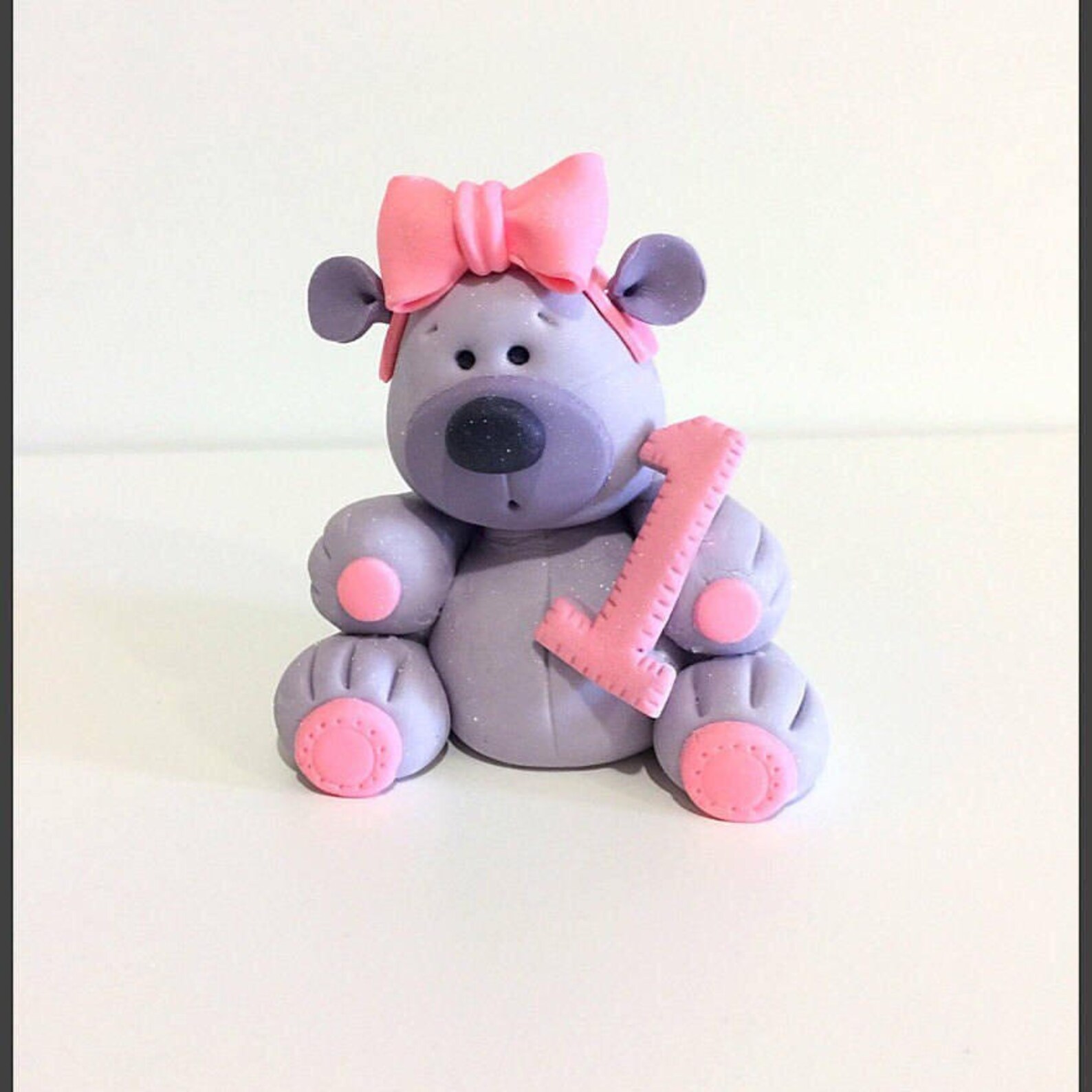 Baby Bear Cake Topper Fondant Cake Topper First Birthday - Etsy
