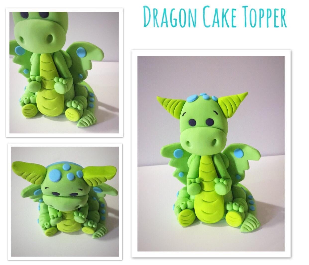 Dragon Cake Topper, Cake Topper Dragon,birthday Cake Topper, Fondant ...