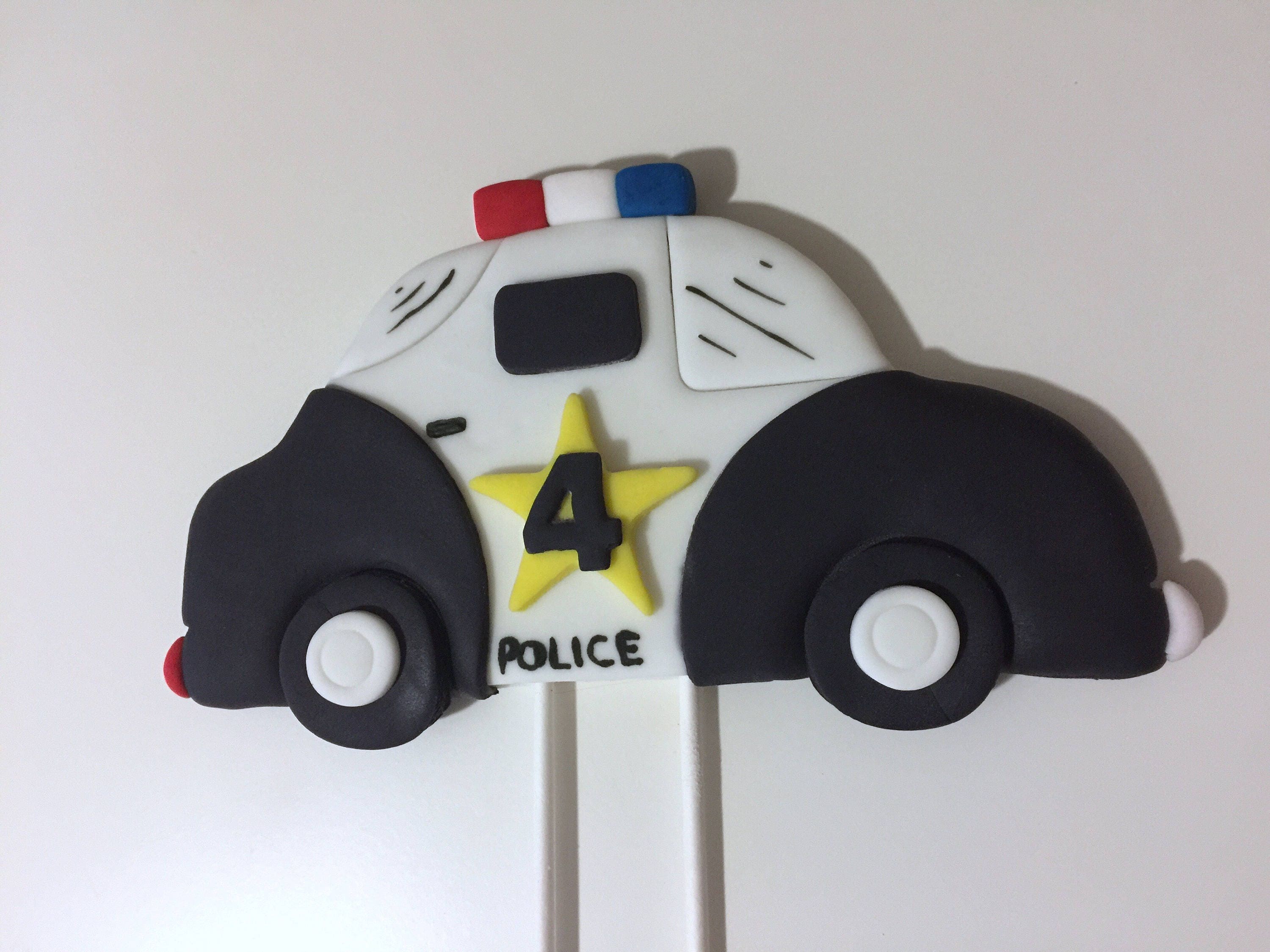 Police Cake Topper Custom Cake Topper Fondant Cake Topper | Etsy