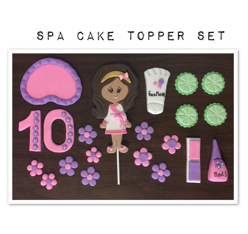 Fondant Cupcake Toppers, Spa Birthday, Spa Day, Spa, Cake Topper ...