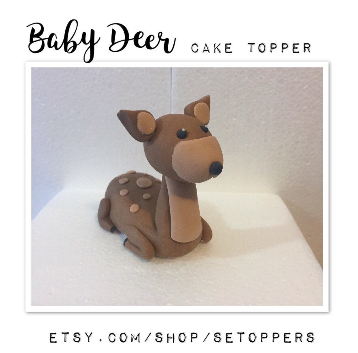 Deer Cake Topper Custom Cake Topper Cupcake Topper Fondant | Etsy
