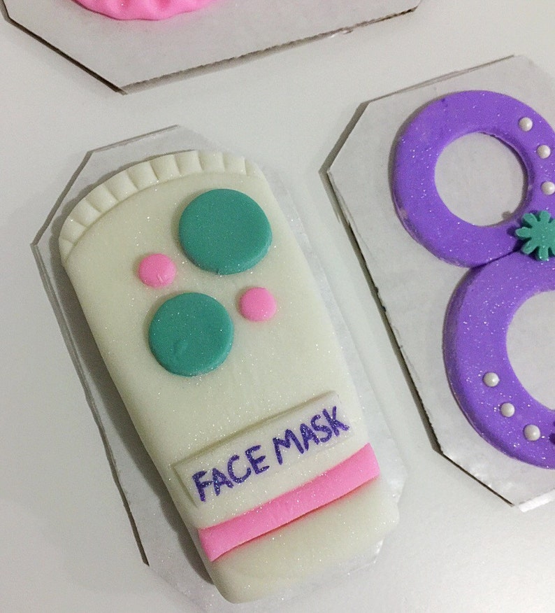 Fondant Spa Day Cake Topper Birthday Cake Topper Spa - Etsy