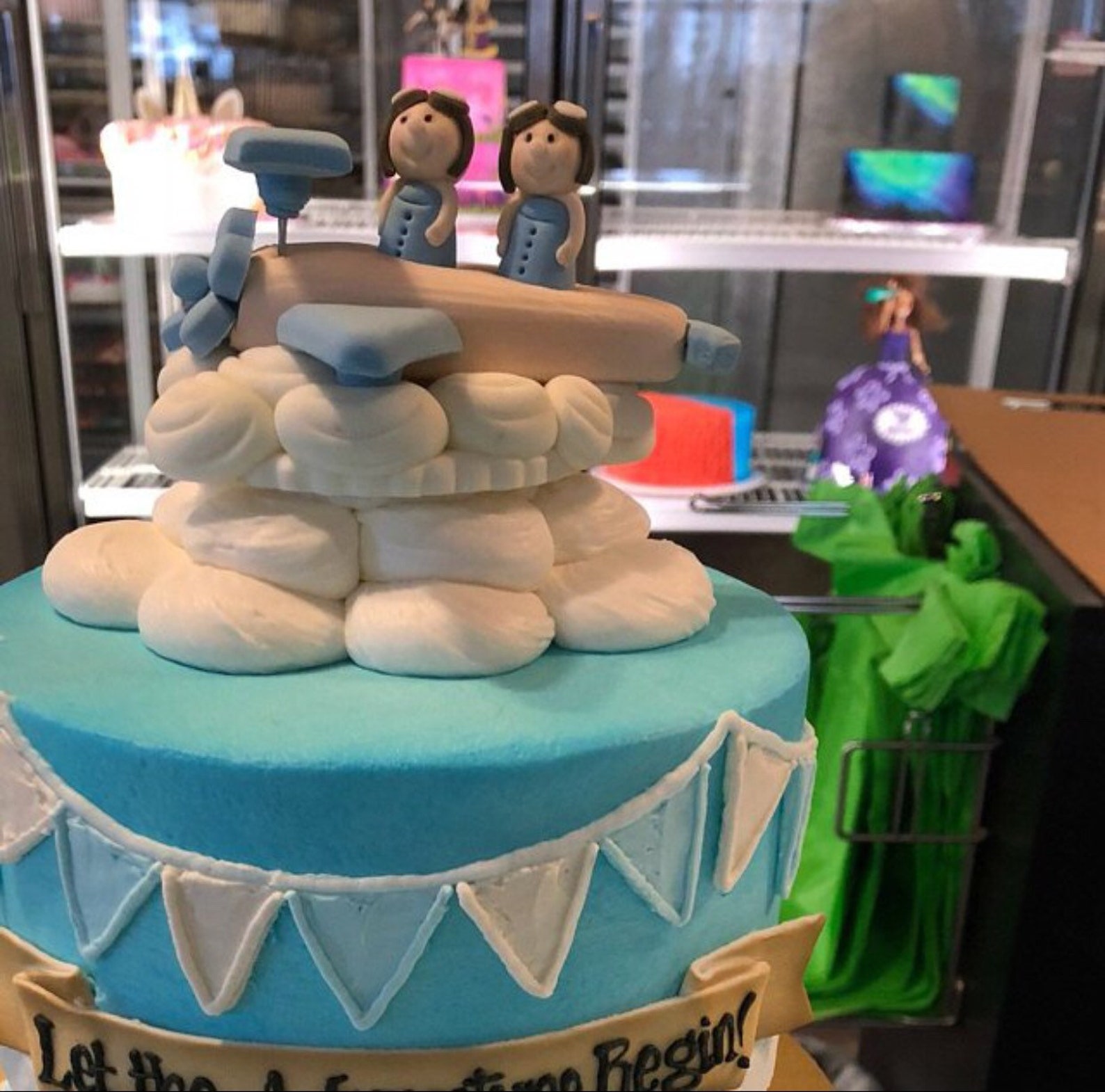 Fondant Plane , Plane Cake Topper, Plane, Baby Shower, Fondant, Cake ...