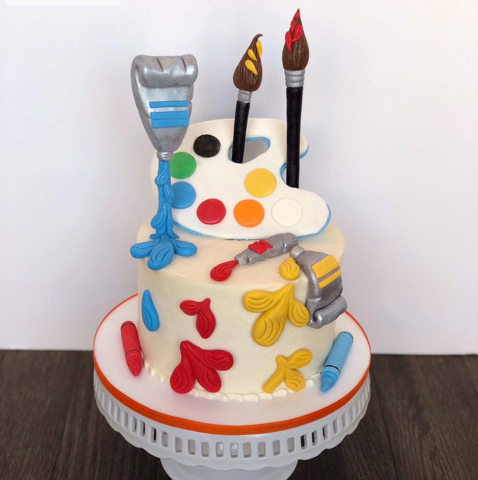 Fondant Custom Cake Topper Fondant Art Set Art Cake | Etsy