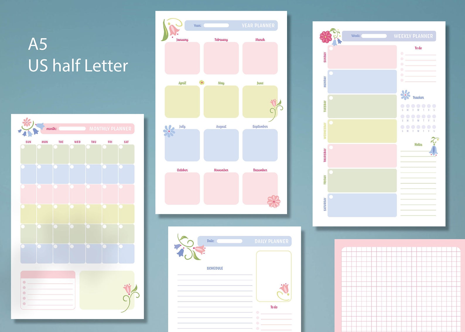 Cute Planner Printable PDF Pages | Etsy