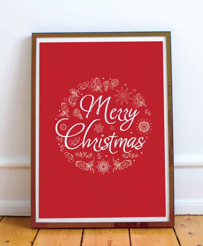 Merry Christmas. Hand Drawn Illustration for Greeting Card or Poster ...