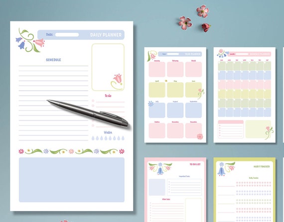 Cute Planner Printable PDF Pages | Etsy