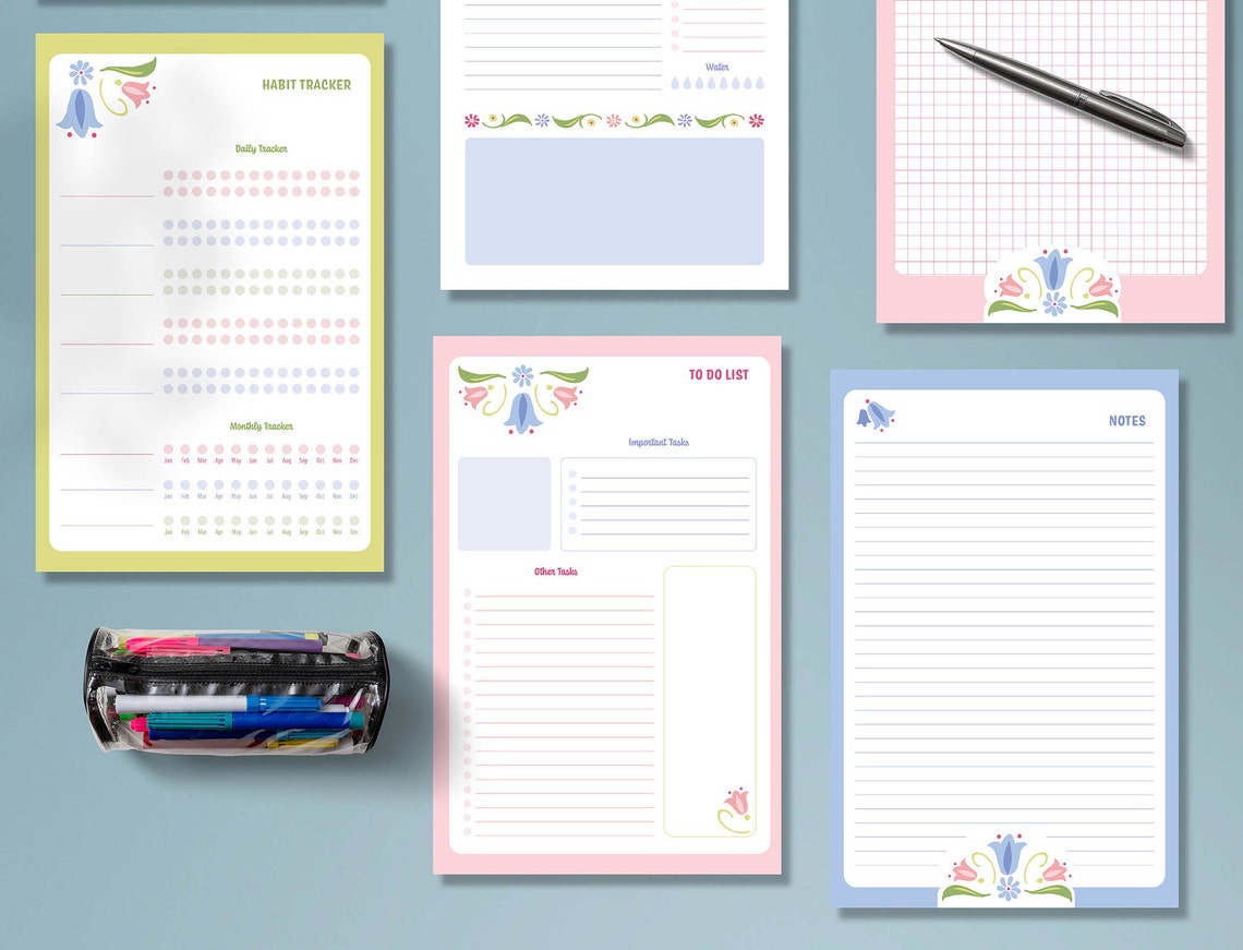 Cute Planner Printable PDF Pages | Etsy