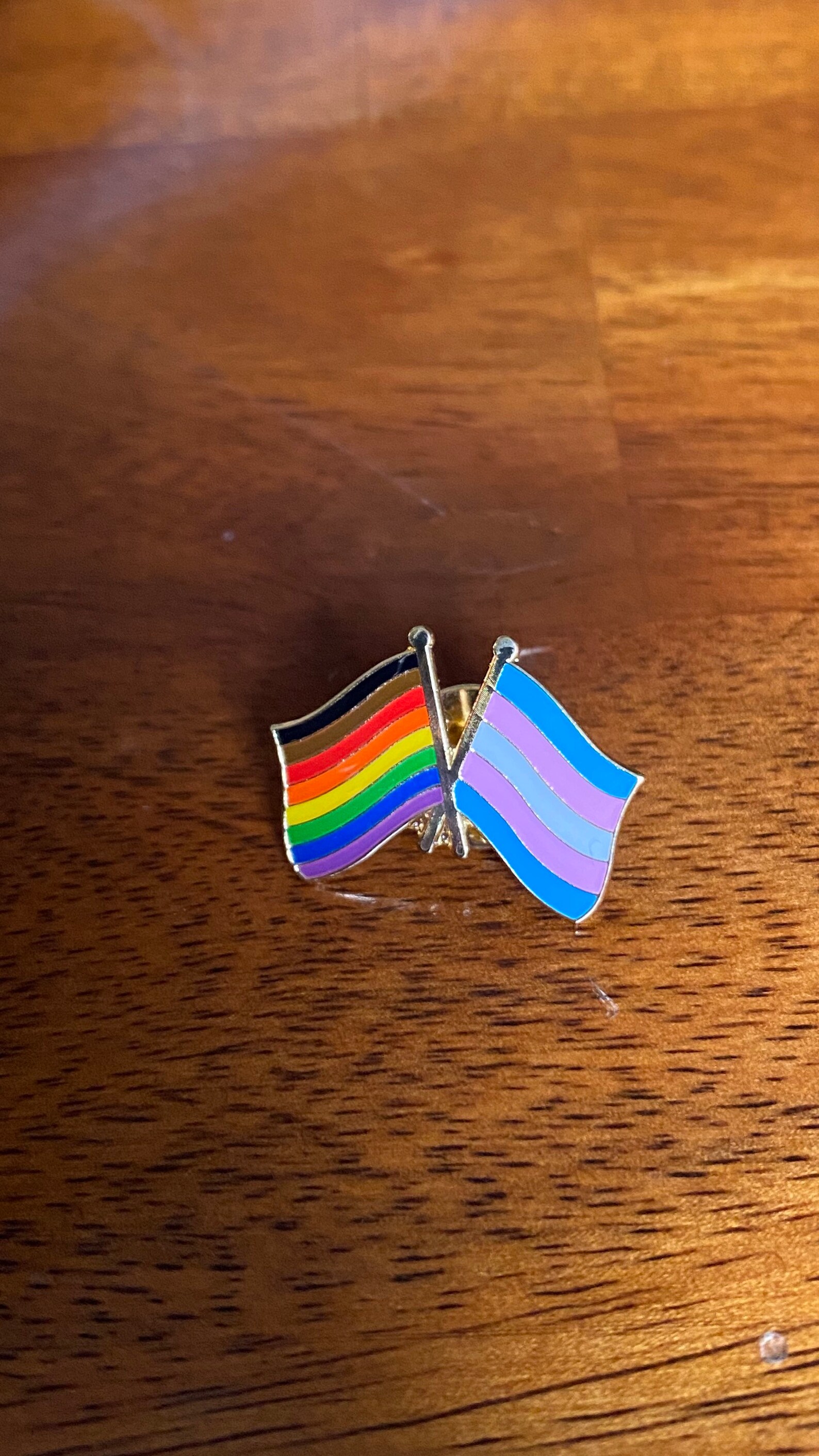 Double Flag: philly More Color More Trans Pride Flag Lapel | Etsy