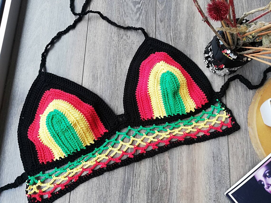 Crochet Dress Rasta Colors at Sarah Bugarin blog