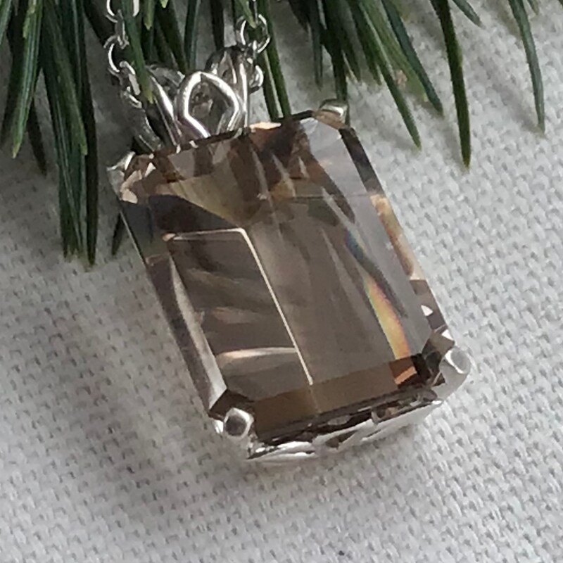 Smoky Quartz Pendant - Etsy