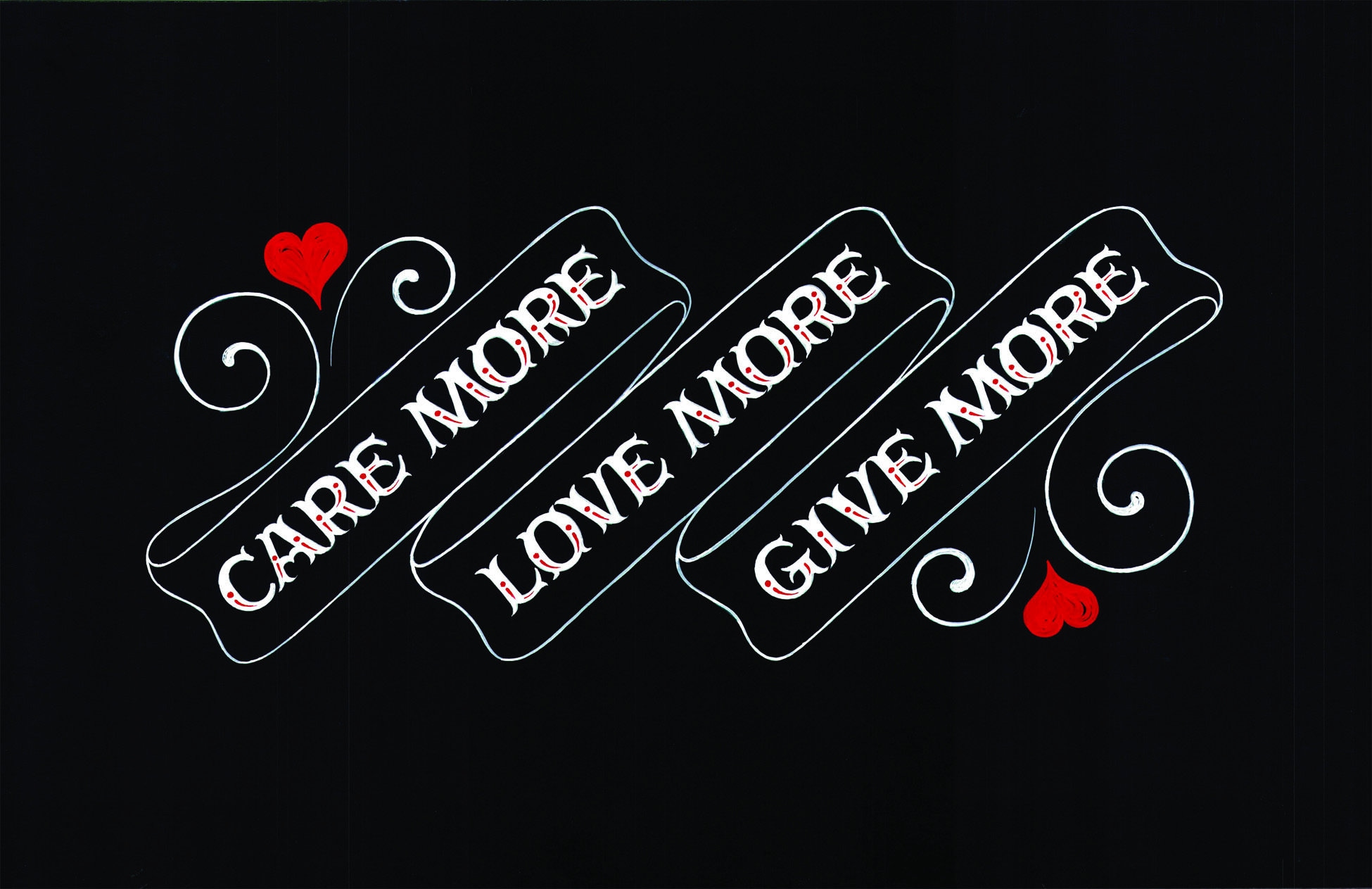 Care More, Love More, Give More - Printed Card With Envelope From Hand ...