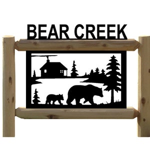 Persoanlized Bear Cedar Log Outdoor Sign - Etsy