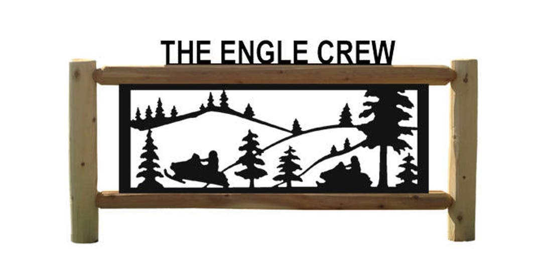 Snowmobile Cedar Log Sign for Your Getaway - Etsy