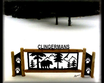 Persoanlized Bear Cedar Log Outdoor Sign | Etsy