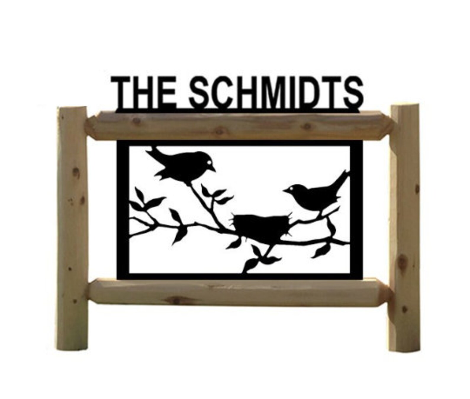 Bird Cedar Log Outdoor Sign - Etsy