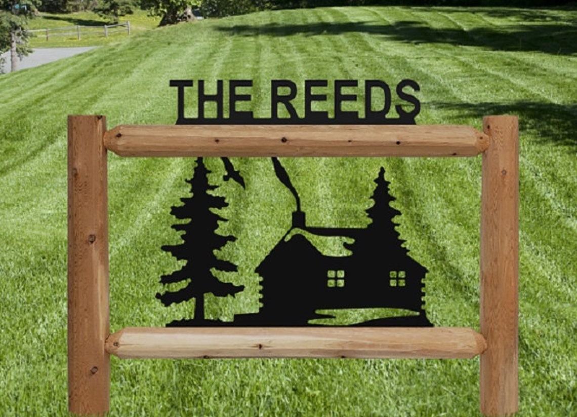 New Log Cabin Personalized Outdoor Sign - Etsy