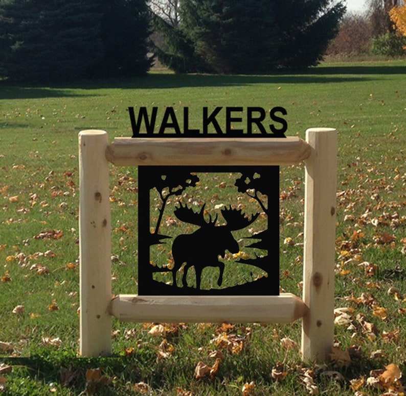 Clingermans Bull Moose Cedar Log Outdoor Sign - Etsy