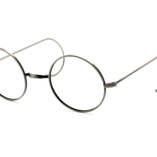 Vintage Style True Round Silver Finish Eyewear by Beuren Model | Etsy