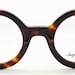 Anglo American 180E Thick Rimmed Round Glasses in Dark Amber Acetate ...
