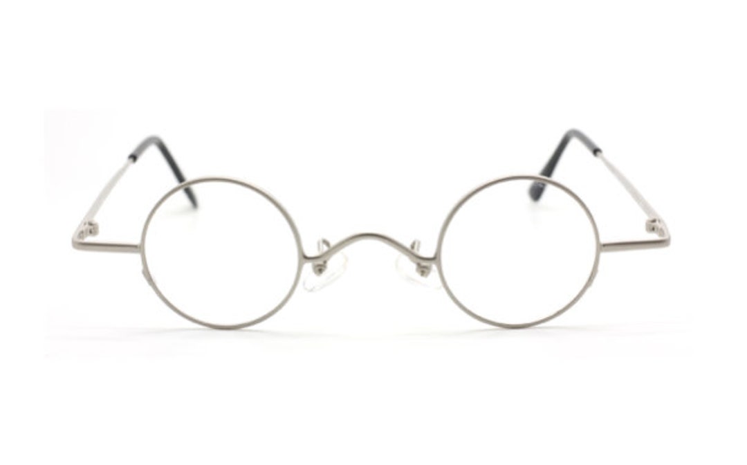 Vintage Small Round Prescription Glasses in A Matt Silver Finish by ...