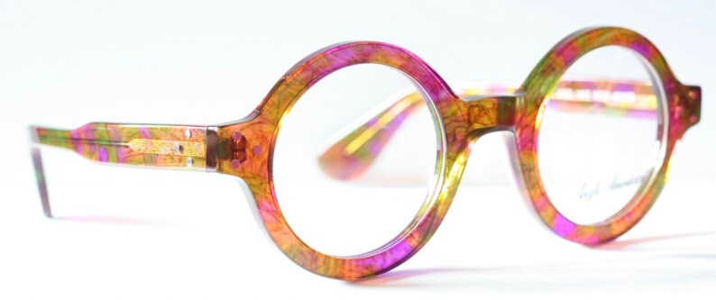 True Round Eyewear Anglo American 180E Thick Rimmed Acetate Glasses in ...
