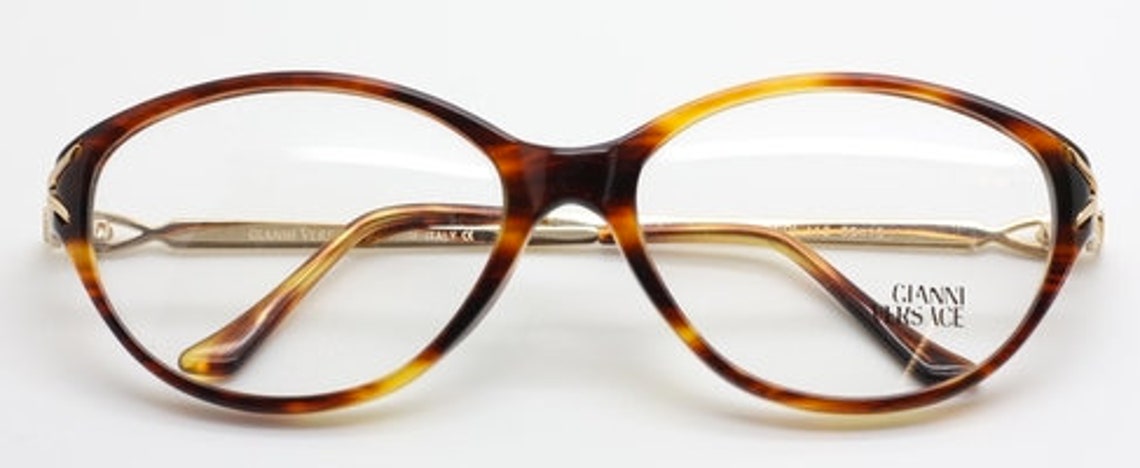 Stunning Vintage VERSACE V41 Classic Turtle Effect Designer Cat Eye ...