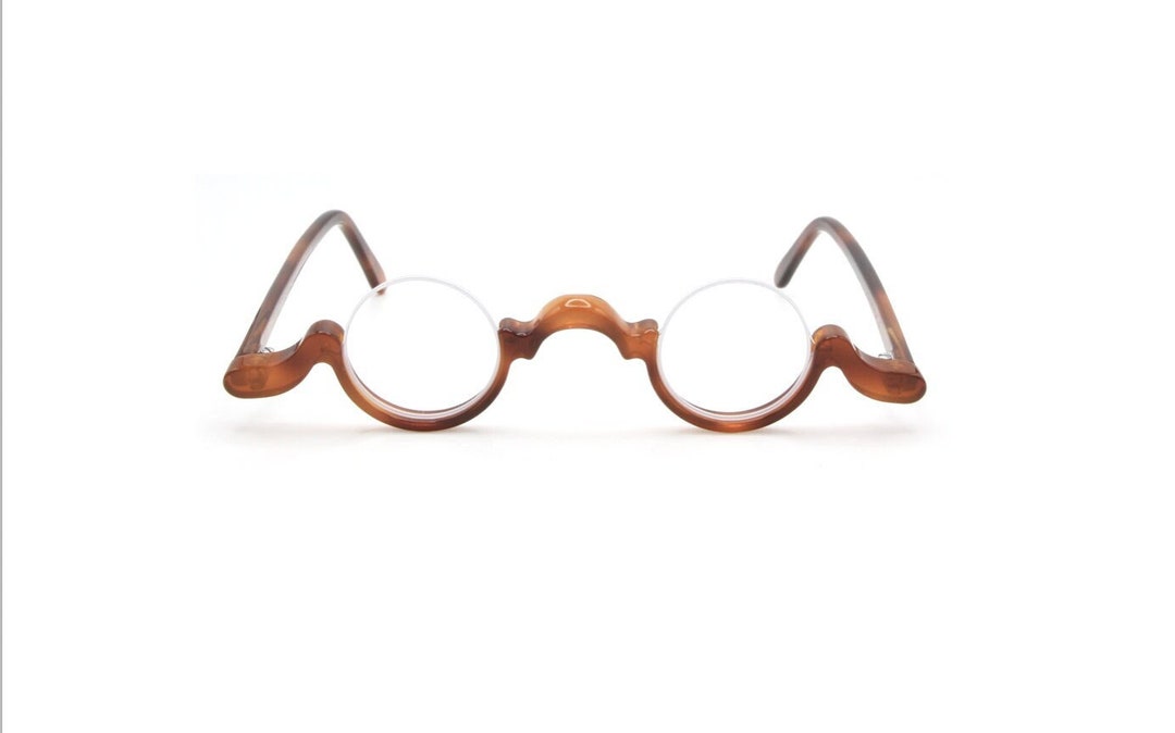 Handmade Glasses by Schnuchel 1157 Lower Half Rim Light Brown ...