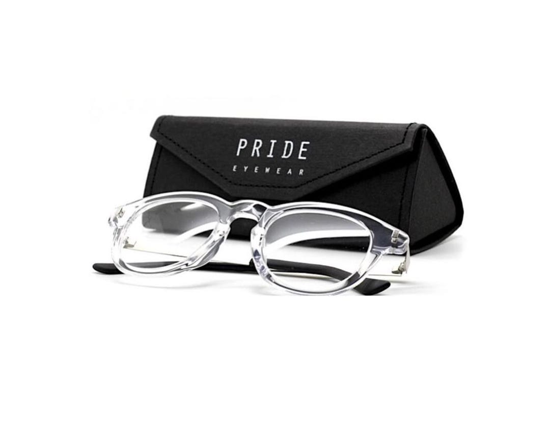 Handmade Designer Italian Glasses Clear Acetate Panto Shaped Eyewear by ...