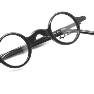 Small Round Anglo American Groucho Small 30mm Lens Round Glasses Black ...