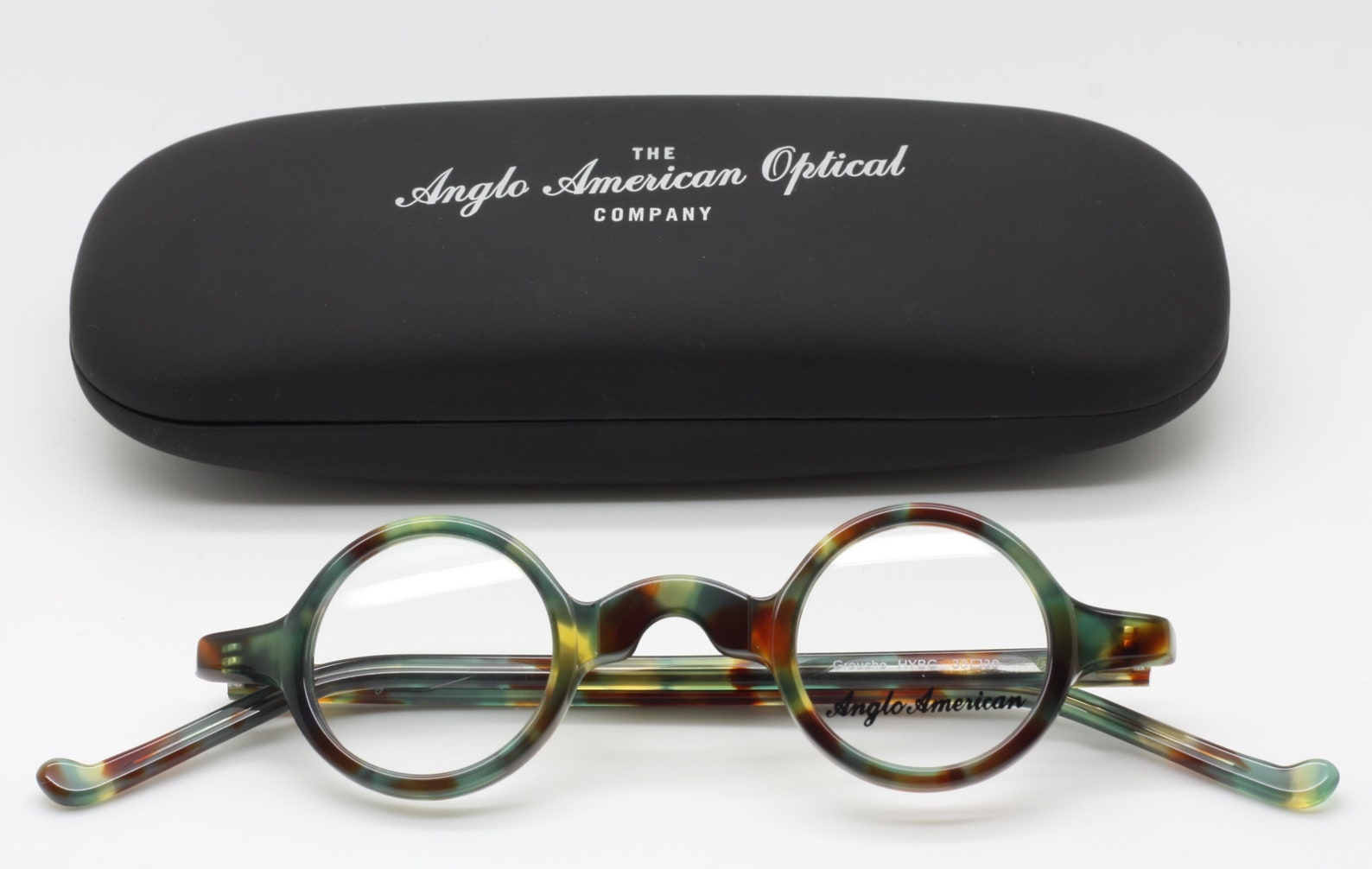 Anglo American Groucho True Round Small Lens Glasses in Green - Etsy