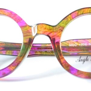 True Round Eyewear Anglo American 180E Thick Rimmed Acetate Glasses in ...