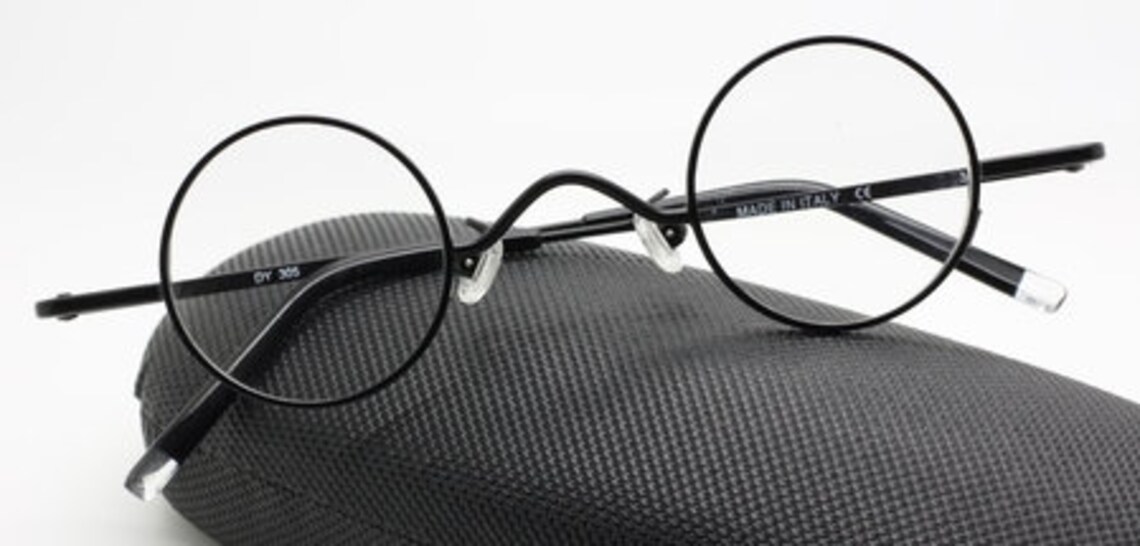 NHS Style Small Round Vintage Spectacles in A Matt Black - Etsy