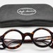 Anglo American 180E Thick Rimmed Round Glasses in Dark Amber Acetate ...